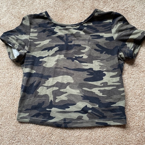 Tops | Army Green Crop Top | Poshmark